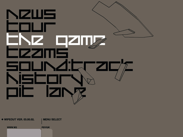 WIPEOUT 3 | MENU SELECT